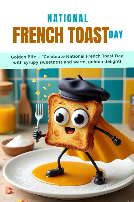 Copy of National French toast day | PosterMyWall