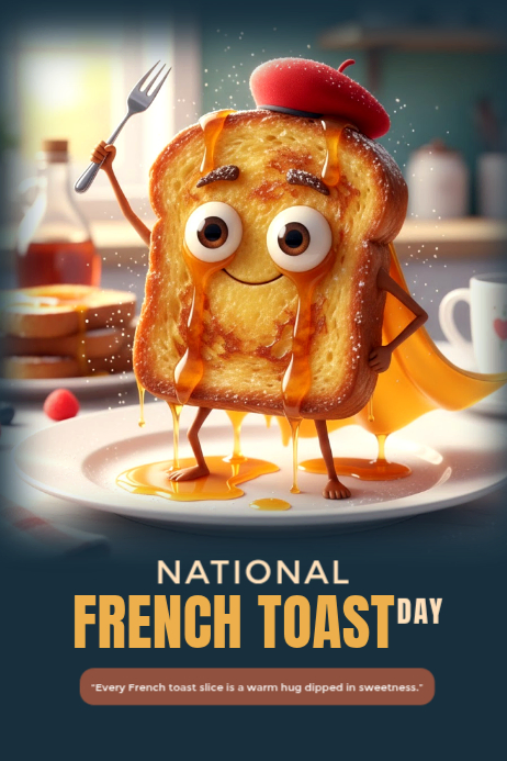 national french toast day Template | PosterMyWall