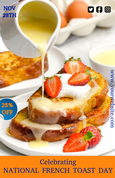 Copy of National french toast day | PosterMyWall