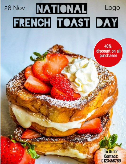 Copy of National french toast day flyer | PosterMyWall