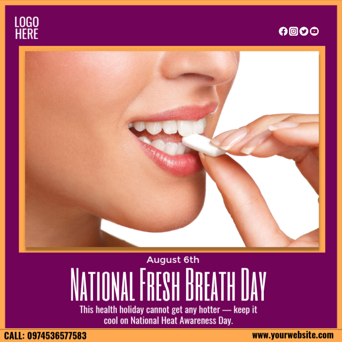 National Fresh Breath Day Template | PosterMyWall