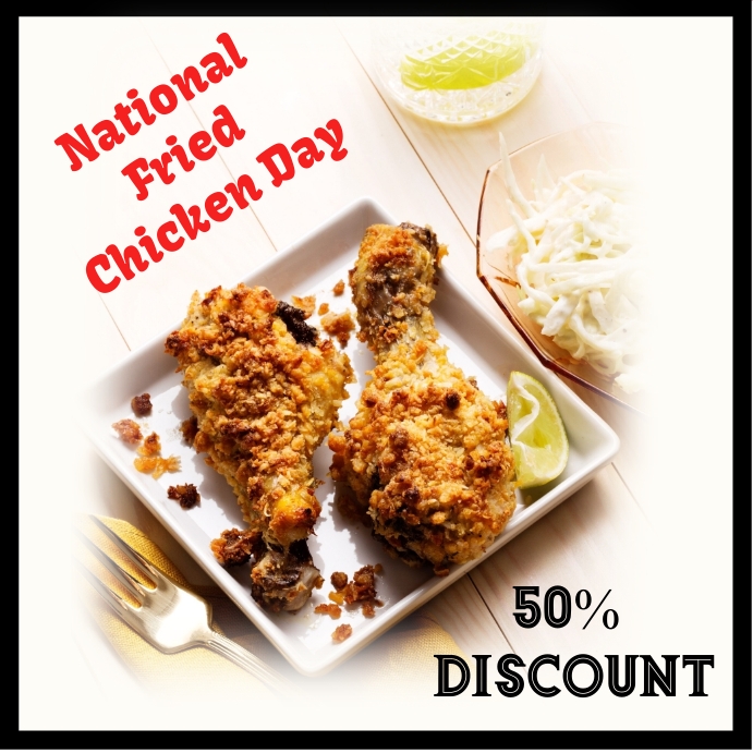 national fried chicken day Template | PosterMyWall