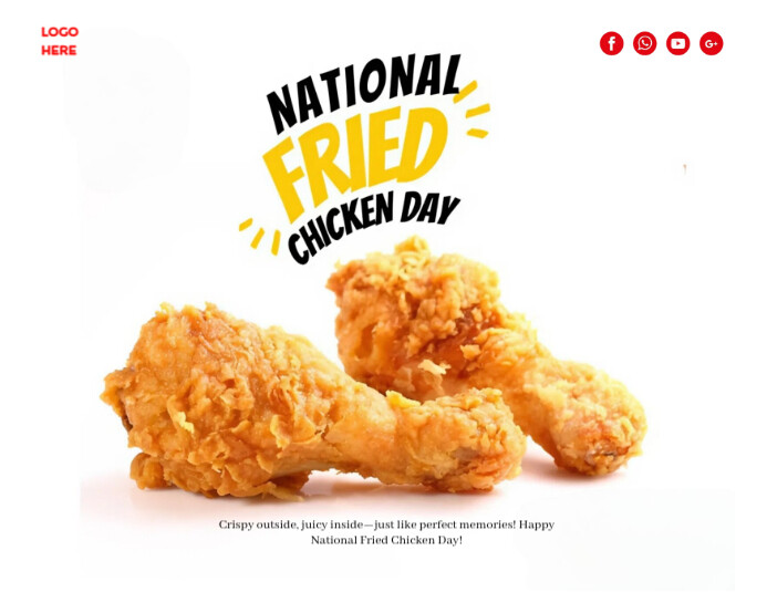 National Fried Chicken Day Template | PosterMyWall
