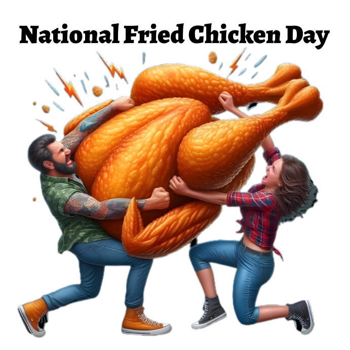 Modèle National Fried Chicken Day | PosterMyWall