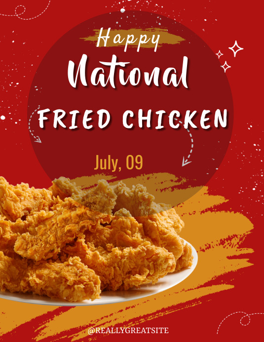 Plantilla de National Fried Chicken Poster | PosterMyWall