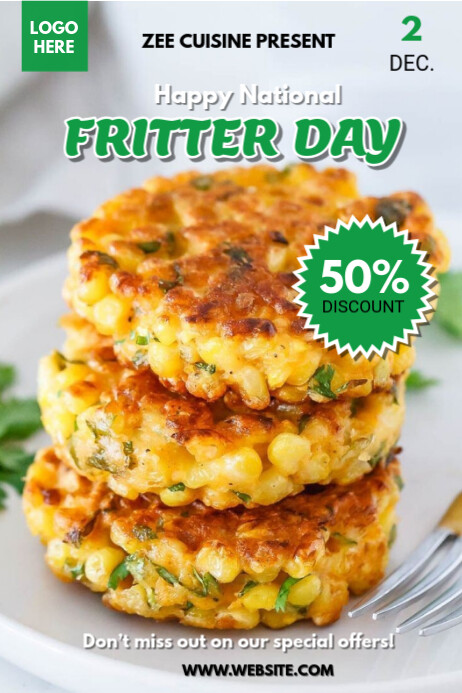 National fritters day Template | PosterMyWall