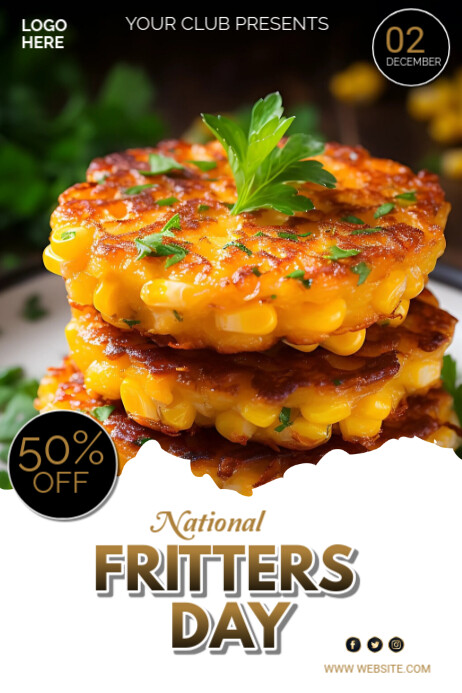 National fritters Day Template | PosterMyWall