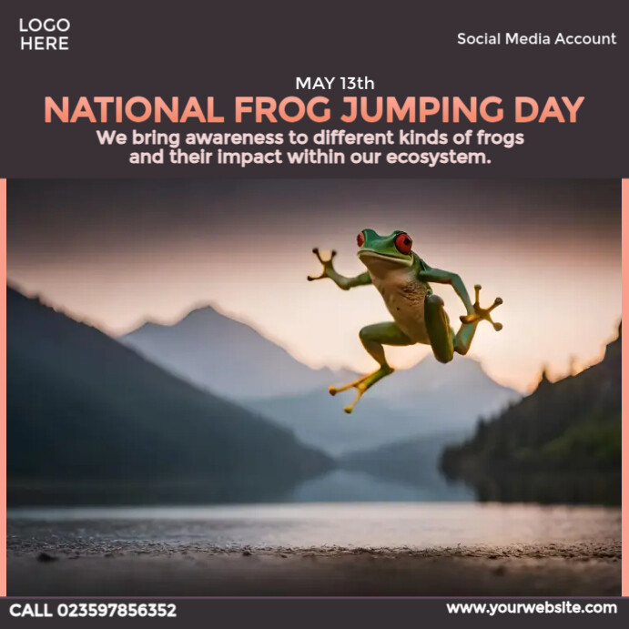 national frog jumping day Template | PosterMyWall