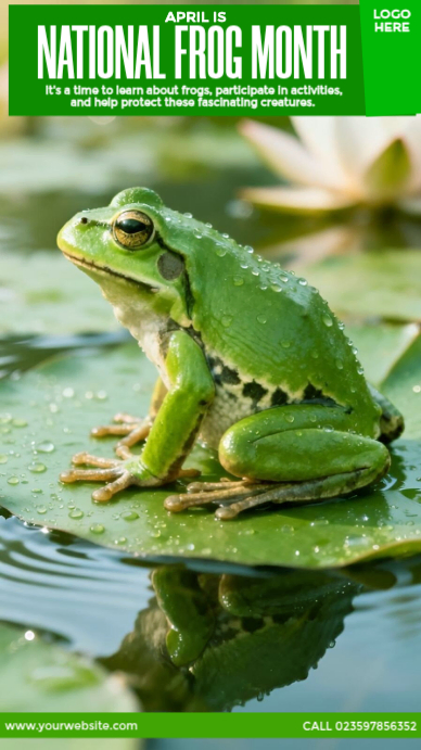 Copy of National Frog Month | PosterMyWall