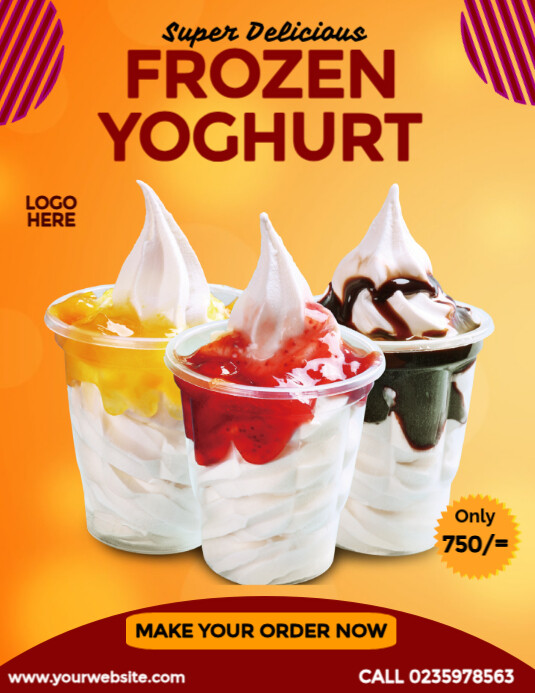 national frozen yogurt day flyer Template | PosterMyWall