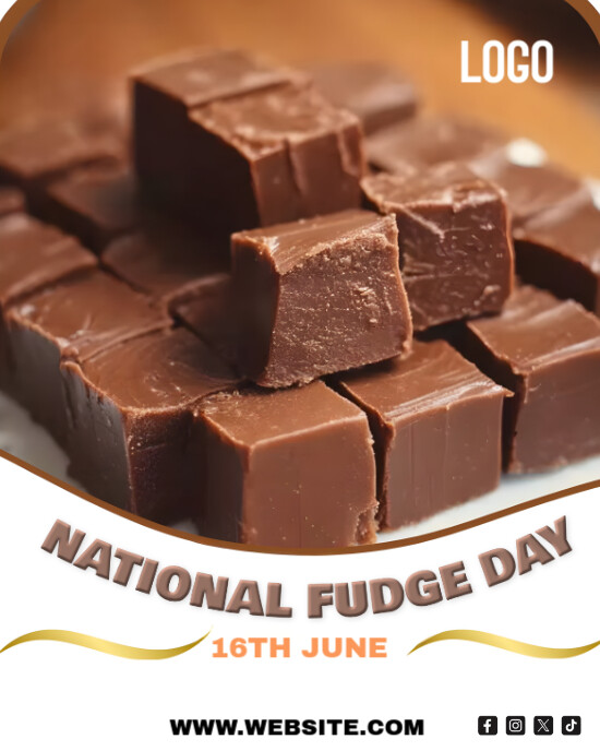 National fudge day celebration Template | PosterMyWall