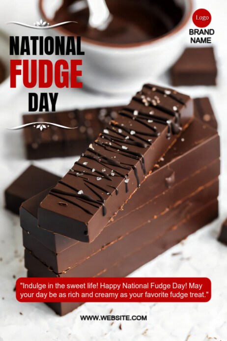 National fudge day Template | PosterMyWall