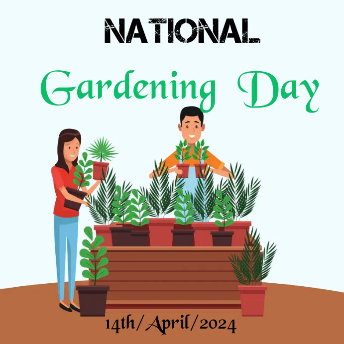 National Gardening Day flyer design Template | PosterMyWall