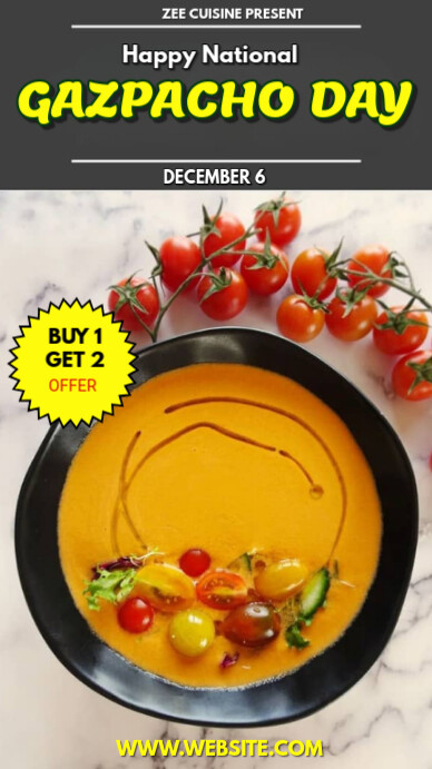 National gazpacho day Template | PosterMyWall