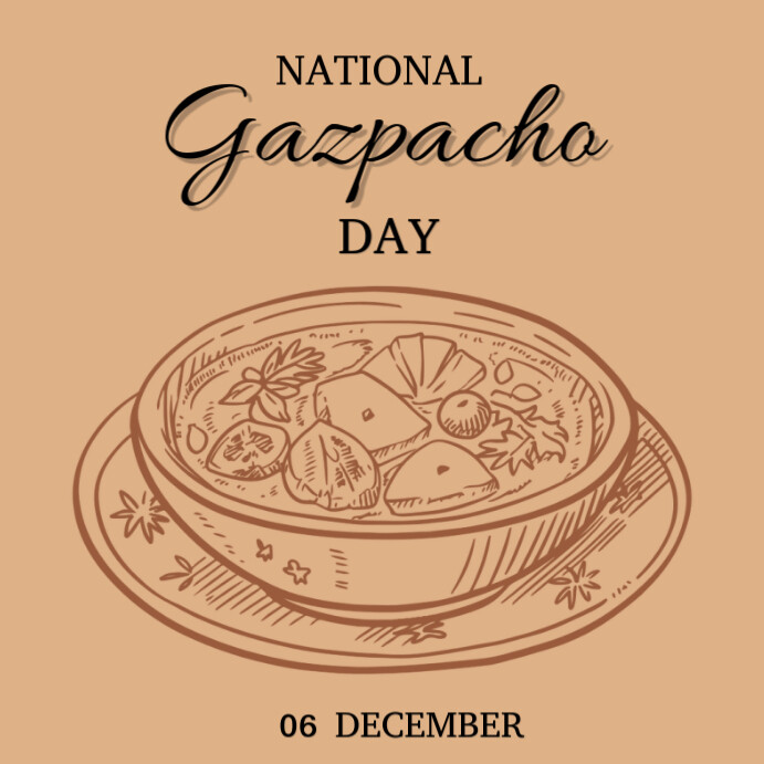 National Gazpacho Day Instagram Post 2024 Template | PosterMyWall