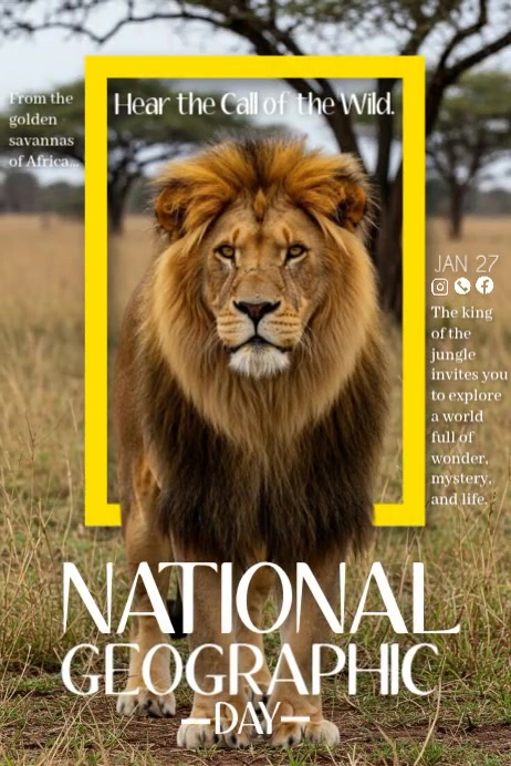 Plantilla de National Geographic Day Poster Ads | PosterMyWall