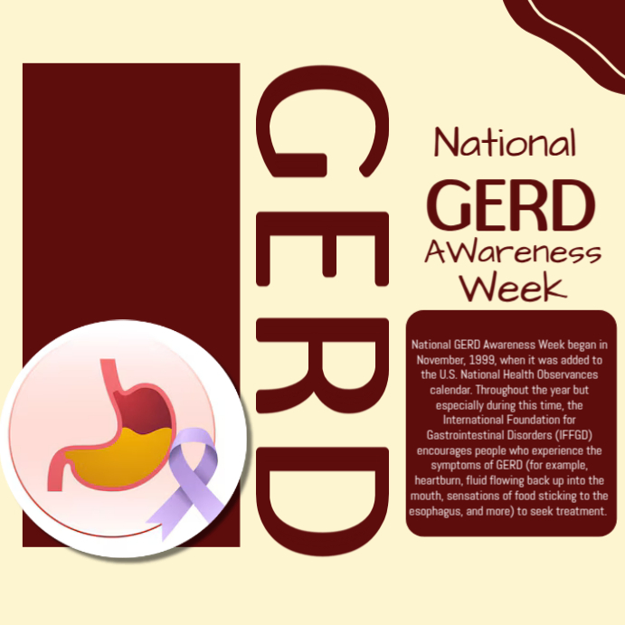 national GERD Awareness week Template | PosterMyWall