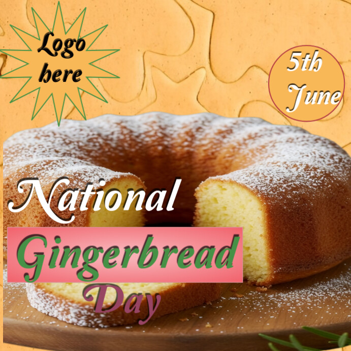 National gingerbread day Template | PosterMyWall