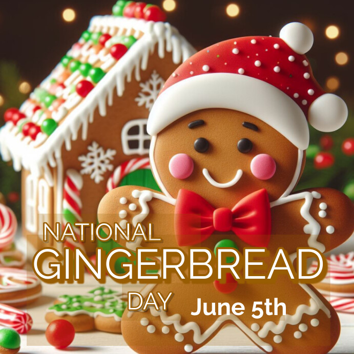 Copy of National Gingerbread Day | PosterMyWall