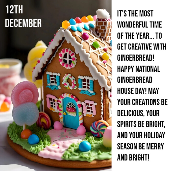 Copy of NATIONAL GINGERBREAD HOUSE DAY | PosterMyWall