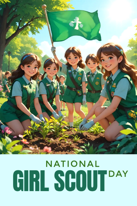 NATIONAL GIRL SCOUT DAY Template | PosterMyWall