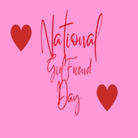 National girlfriend day poster Template | PosterMyWall