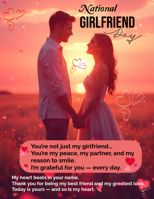 Plantilla de National Girlfriend Day | PosterMyWall