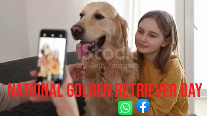 National Golden retriever day Template | PosterMyWall