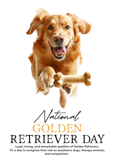Modèle National Golden Retriever Day | PosterMyWall