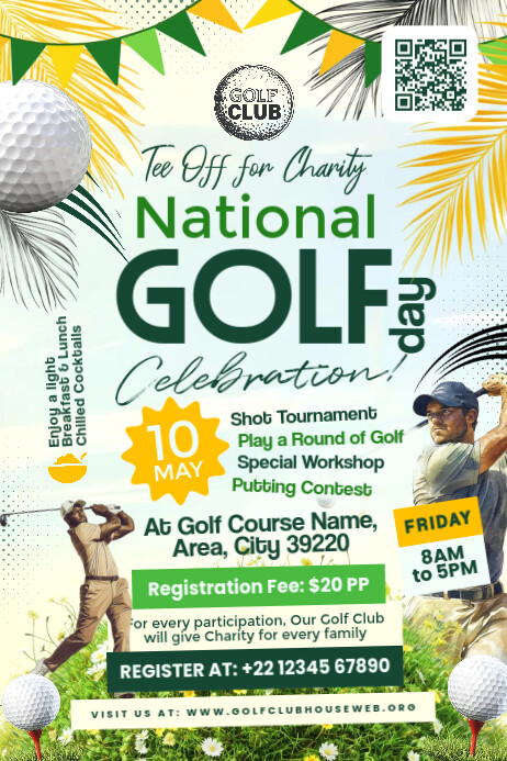 Copy of National Golf Day Charity Event Template | PosterMyWall