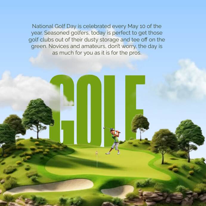 Plantilla de National Golf Day Instagram Post | PosterMyWall