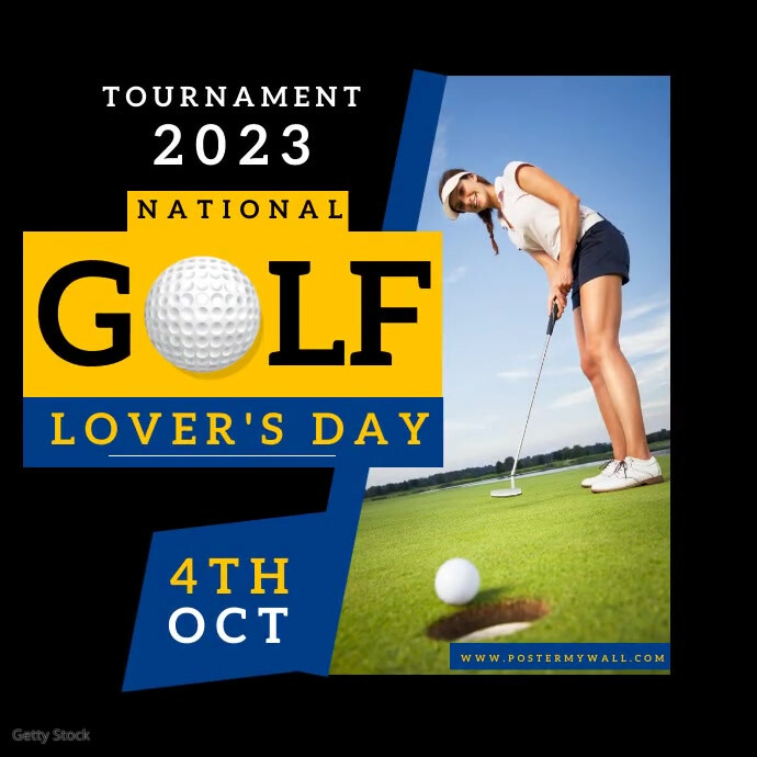 National Golf Lover's day, Golf Tournament Template | PosterMyWall