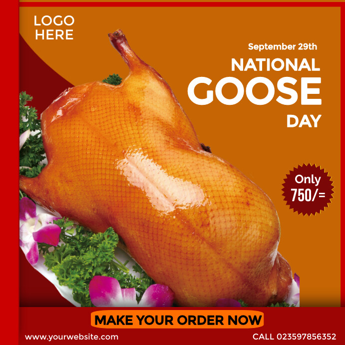 National Goose Day Template | PosterMyWall
