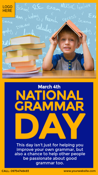 Copy of National Grammar Day Design | PosterMyWall