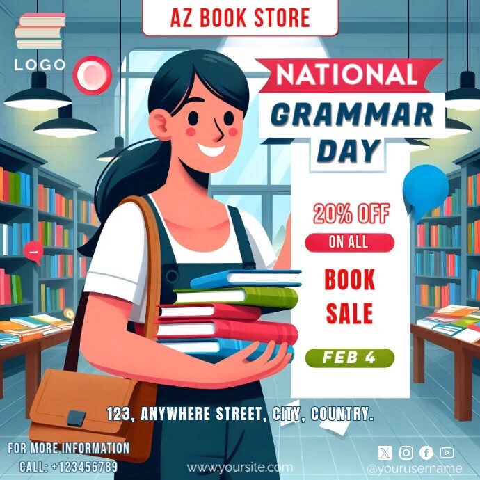 Copy of National Grammar Day | PosterMyWall