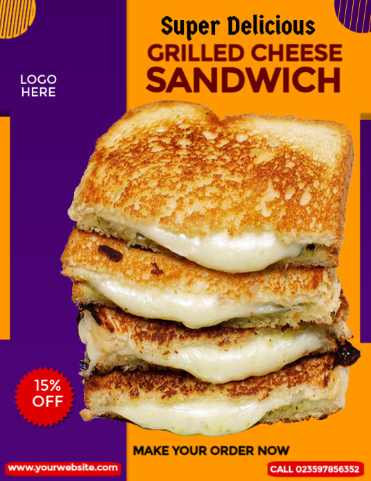 National Grilled Cheese Day Flyer Template | PosterMyWall