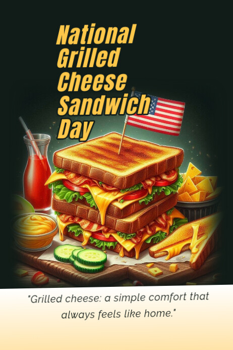 National grilled cheese sandwich day Template | PosterMyWall