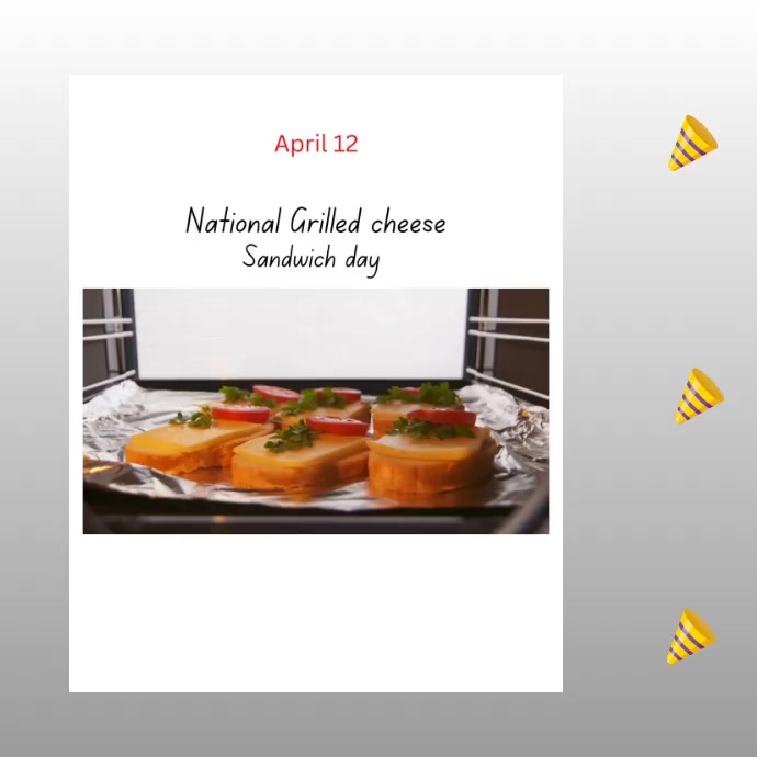 National grilled cheese sandwich day Template | PosterMyWall