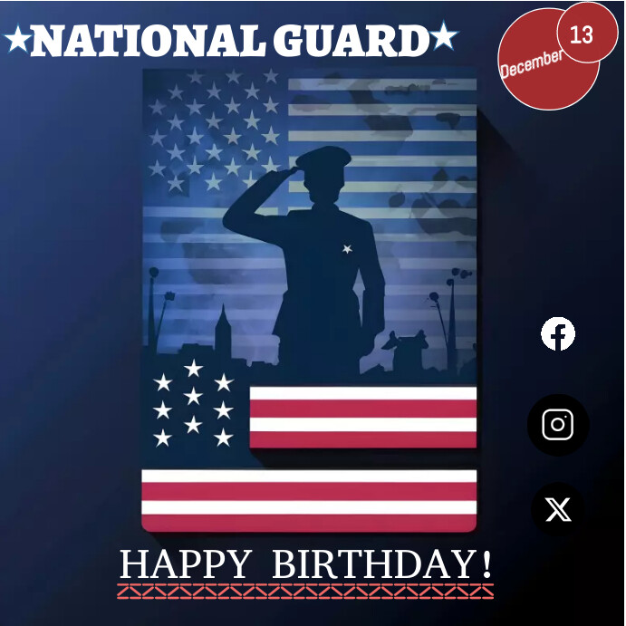 National guard birthday Instagram post Templat | PosterMyWall