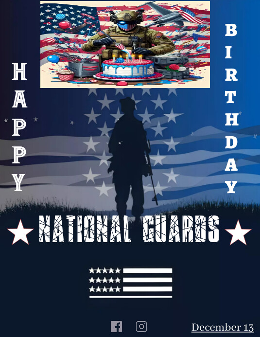 National guard birthday template | PosterMyWall