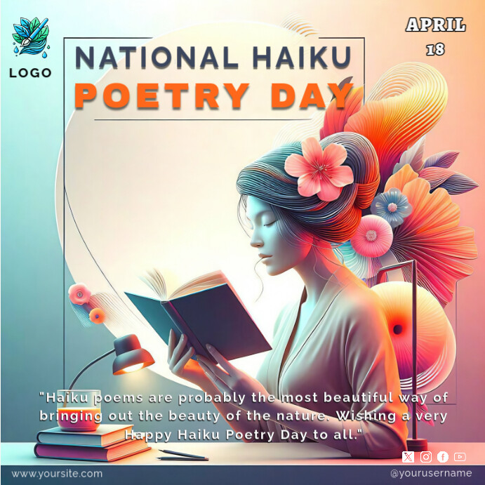 Plantilla de National Haiku Poetry Day | PosterMyWall