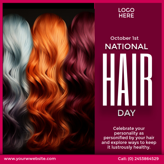 Modèle National Hair Day | PosterMyWall