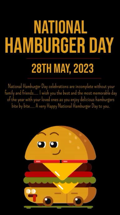 National hamburger day, hamburger day post Template | PosterMyWall