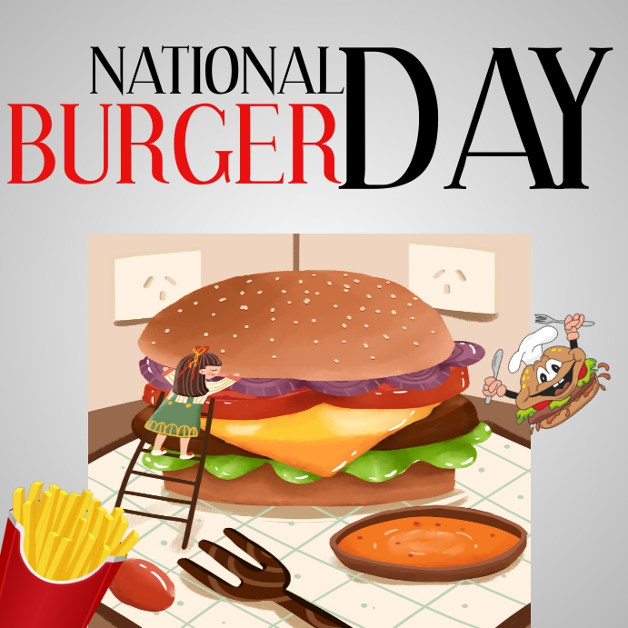 National Hamburger day Template | PosterMyWall