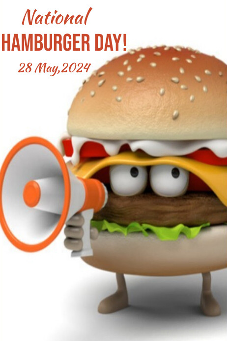 National Hamburger Day Poster Design 2024 Template | PosterMyWall