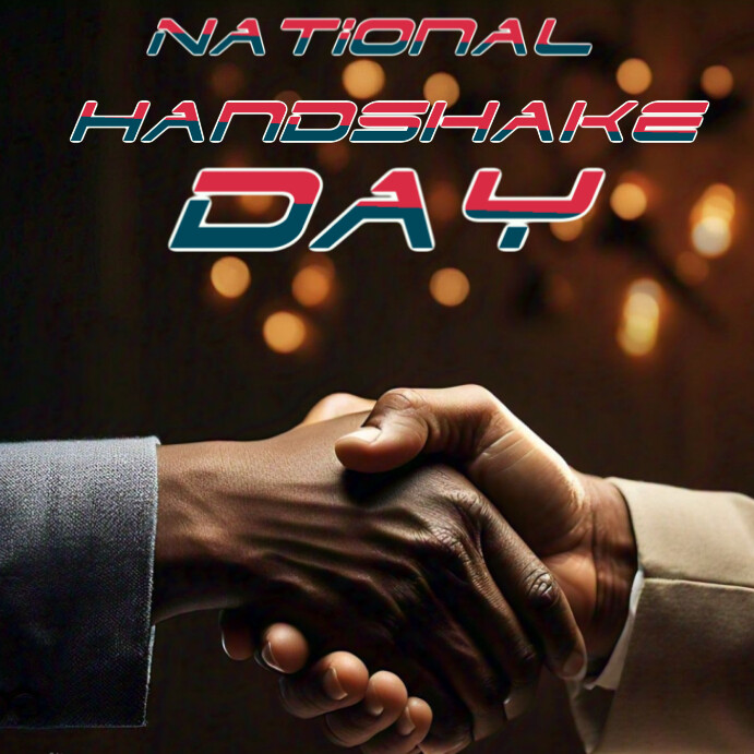Copy of National handshake day | PosterMyWall