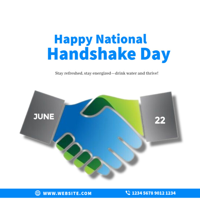 Copy of National handshake day | PosterMyWall