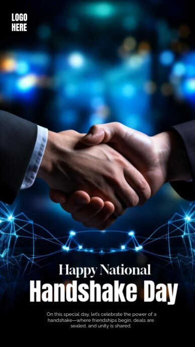 National handshake day Template | PosterMyWall