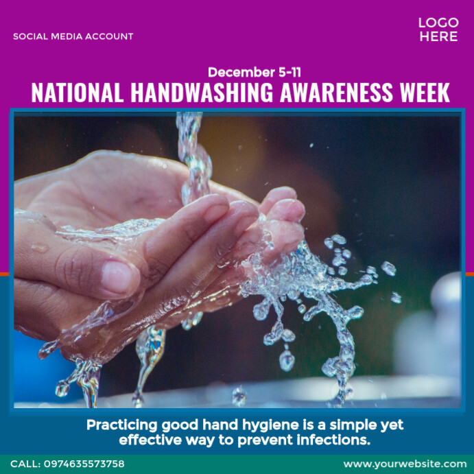 National Handwashing Awareness Week Template | PosterMyWall