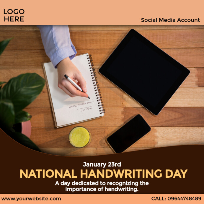 National Handwriting Day Template | PosterMyWall